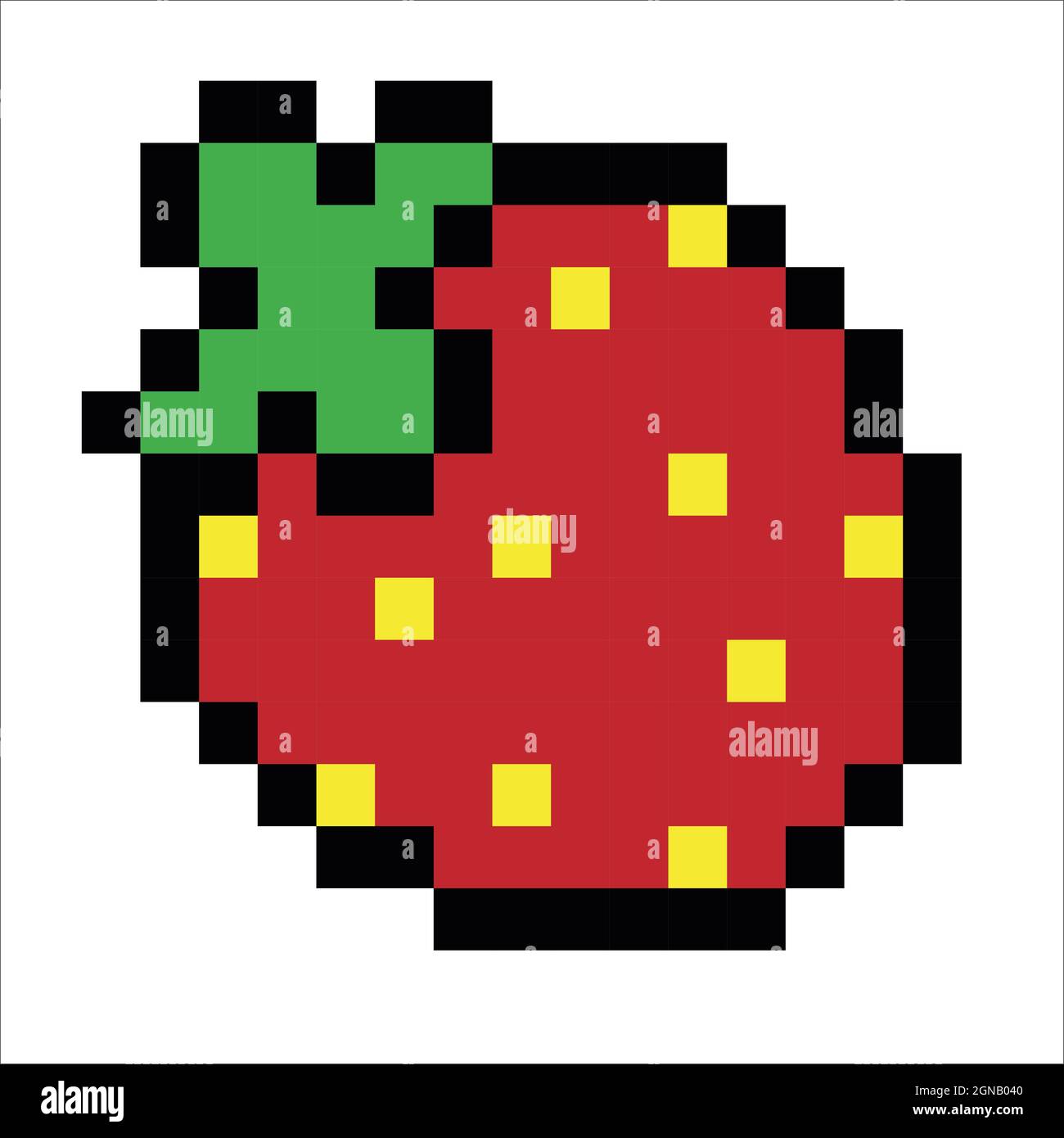 strawberry Pixel Art isolated on white Background. bit icon. Pixel ... strawberry Pixel Art isolated on white Background. bit icon. Pixel ...