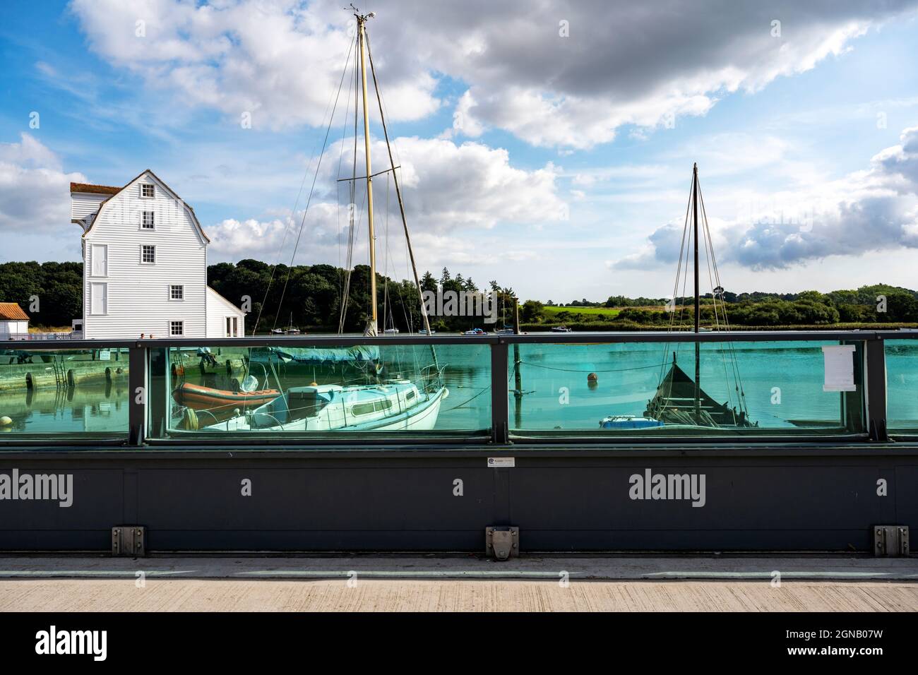 Historic waterfront and tide mill Woodbridge Suffolk England Stock ...
