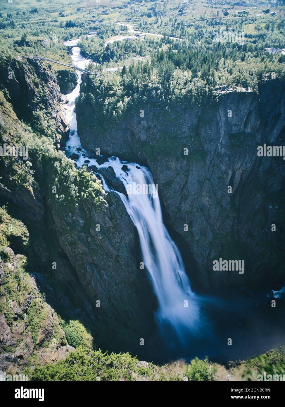 A rushing waterfall in Norway Stock Photo - Alamy