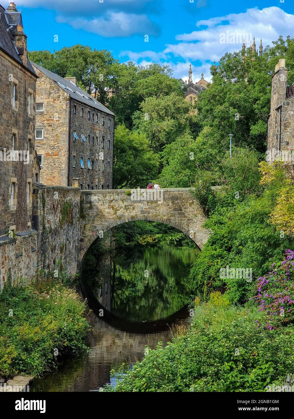 Bridge over Water of Leith, Dean Village, Edinburgh, Scotland Stock ...