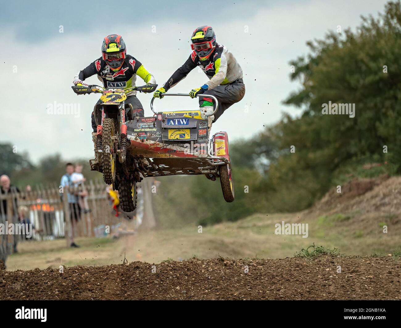 Sidecars at Wakes Colne Motocross Stock Photo - Alamy
