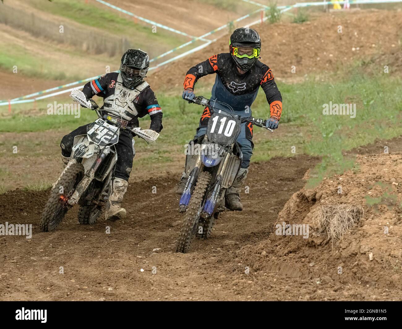 Corner at Wakes Colne Motocross Stock Photo - Alamy