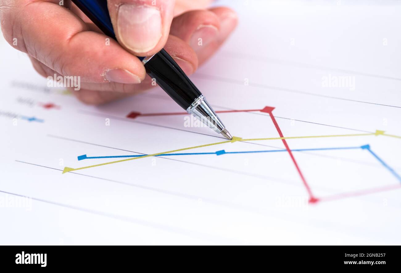 Graphic analysis, closeup Stock Photo - Alamy