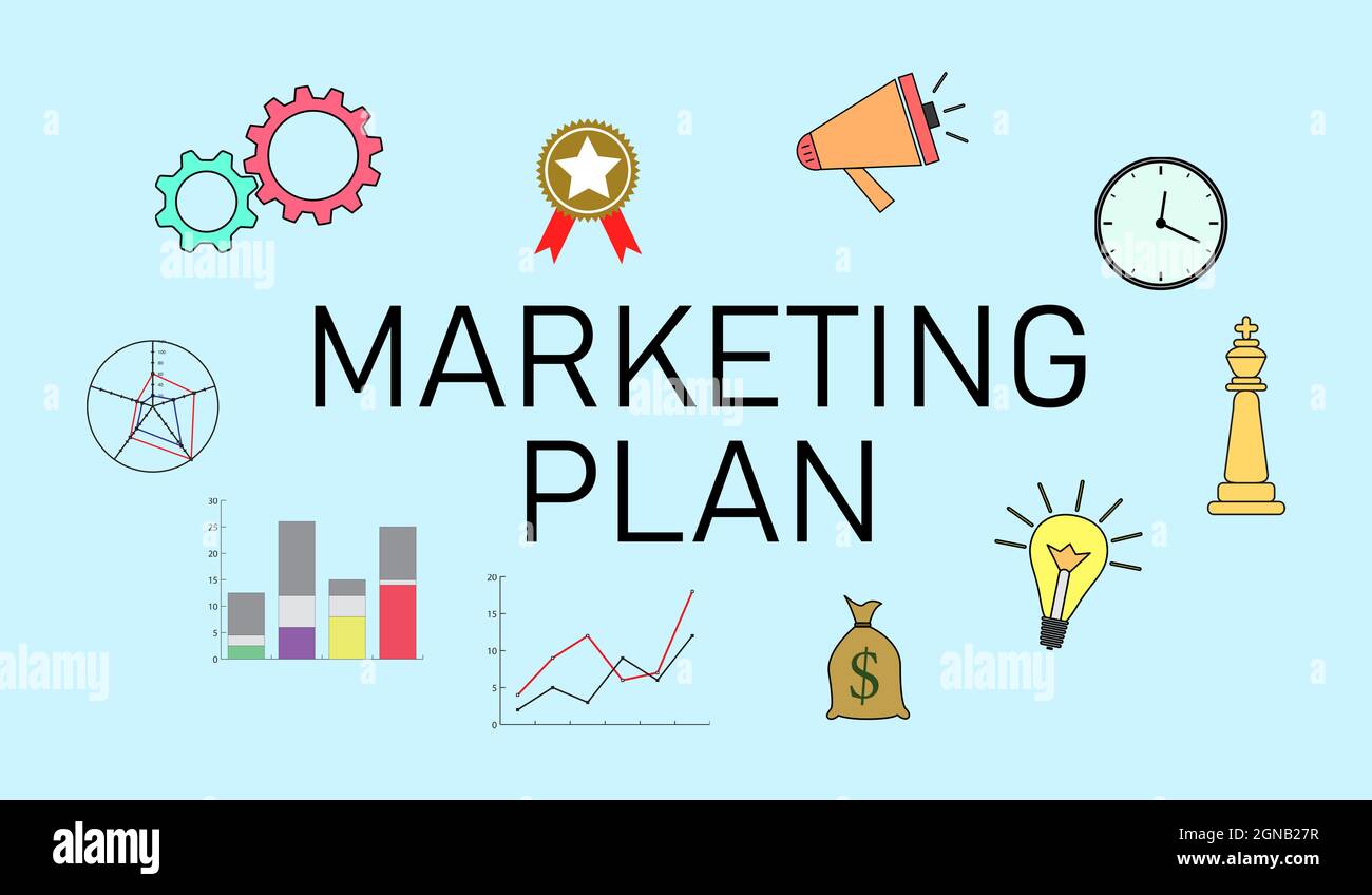 Illustration of a marketing plan concept Stock Photo - Alamy