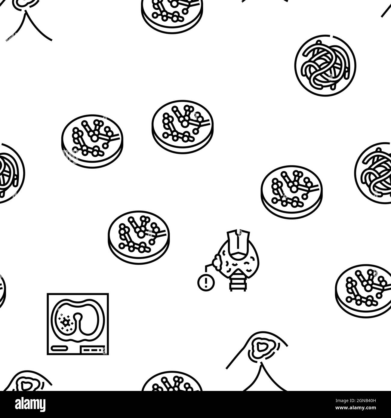 Bacteria Infection Vector Seamless Pattern Stock Vector Image & Art - Alamy