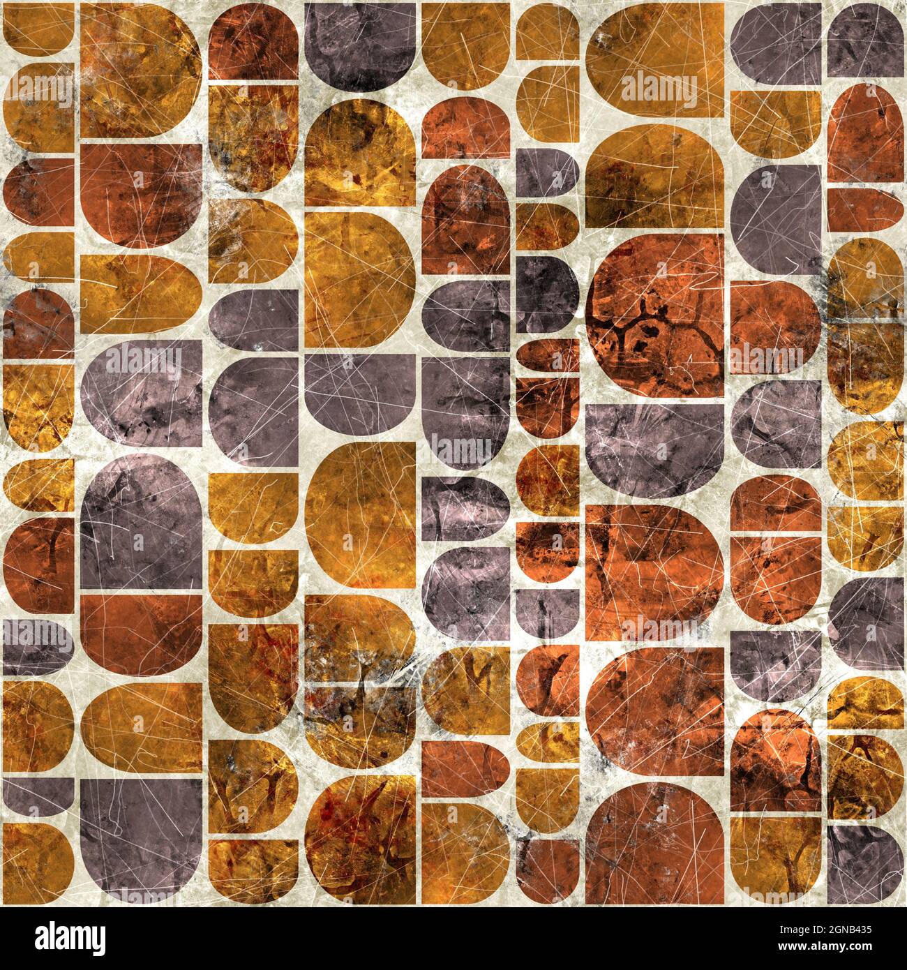 Seamless grungy abstract archway pattern design for print Stock Photo ...