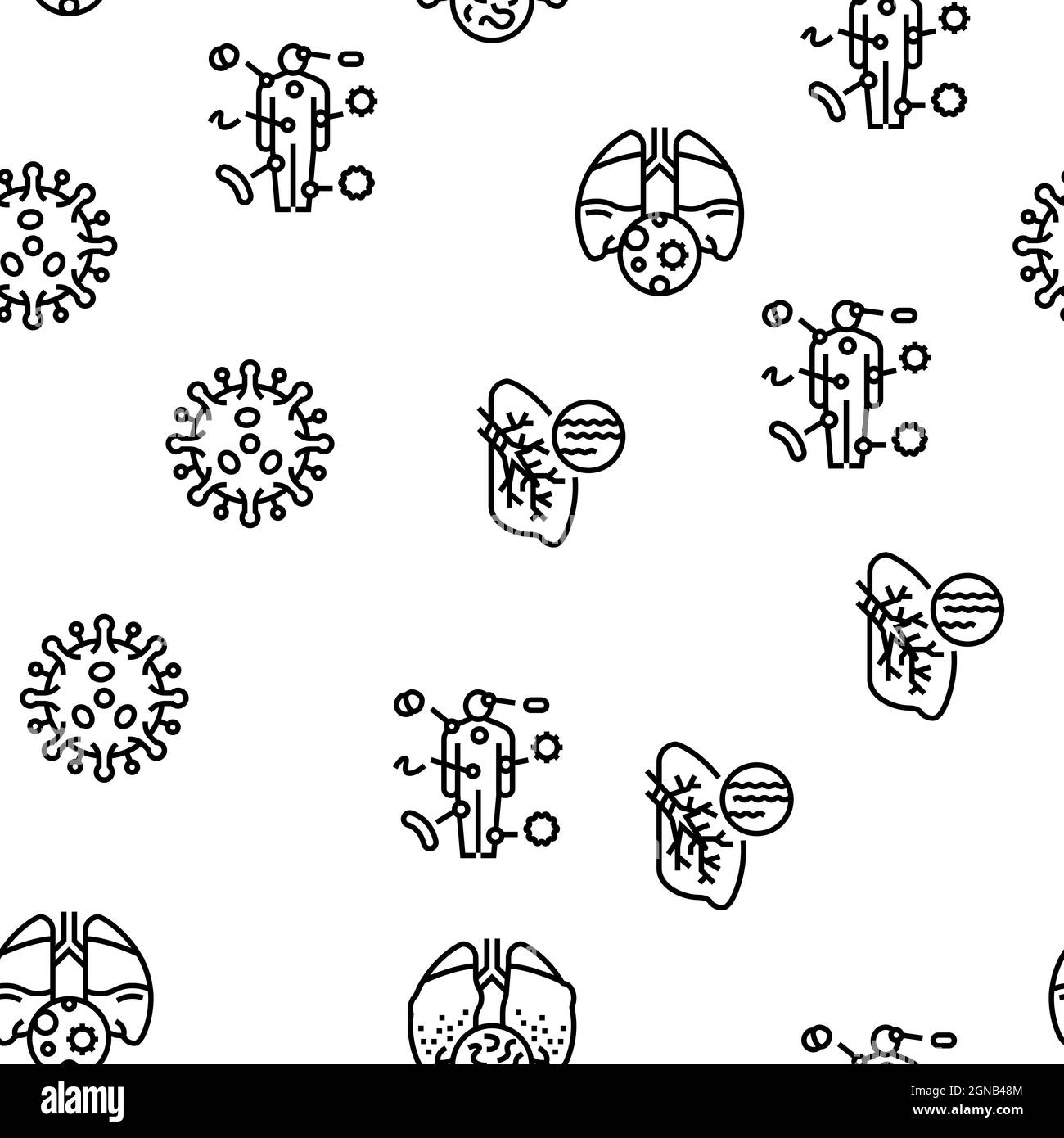 Bacteria Infection Vector Seamless Pattern Stock Vector Image & Art - Alamy