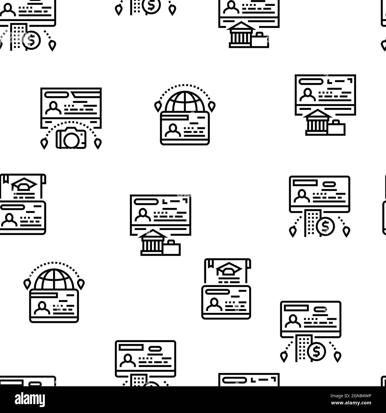 Visa For Traveling Vector Seamless Pattern Stock Vector Image & Art - Alamy