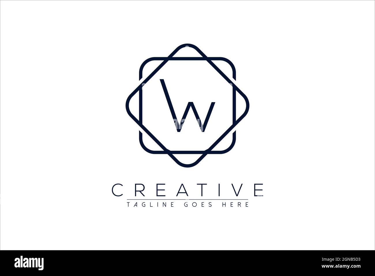 Luxury w Initial Logo frame symbol icon, Luxury and graceful floral ...