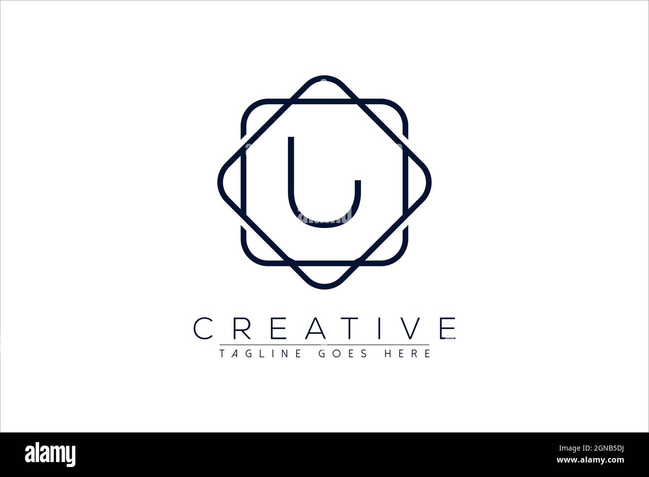 Luxury u Initial Logo frame symbol icon, Luxury and graceful floral ...