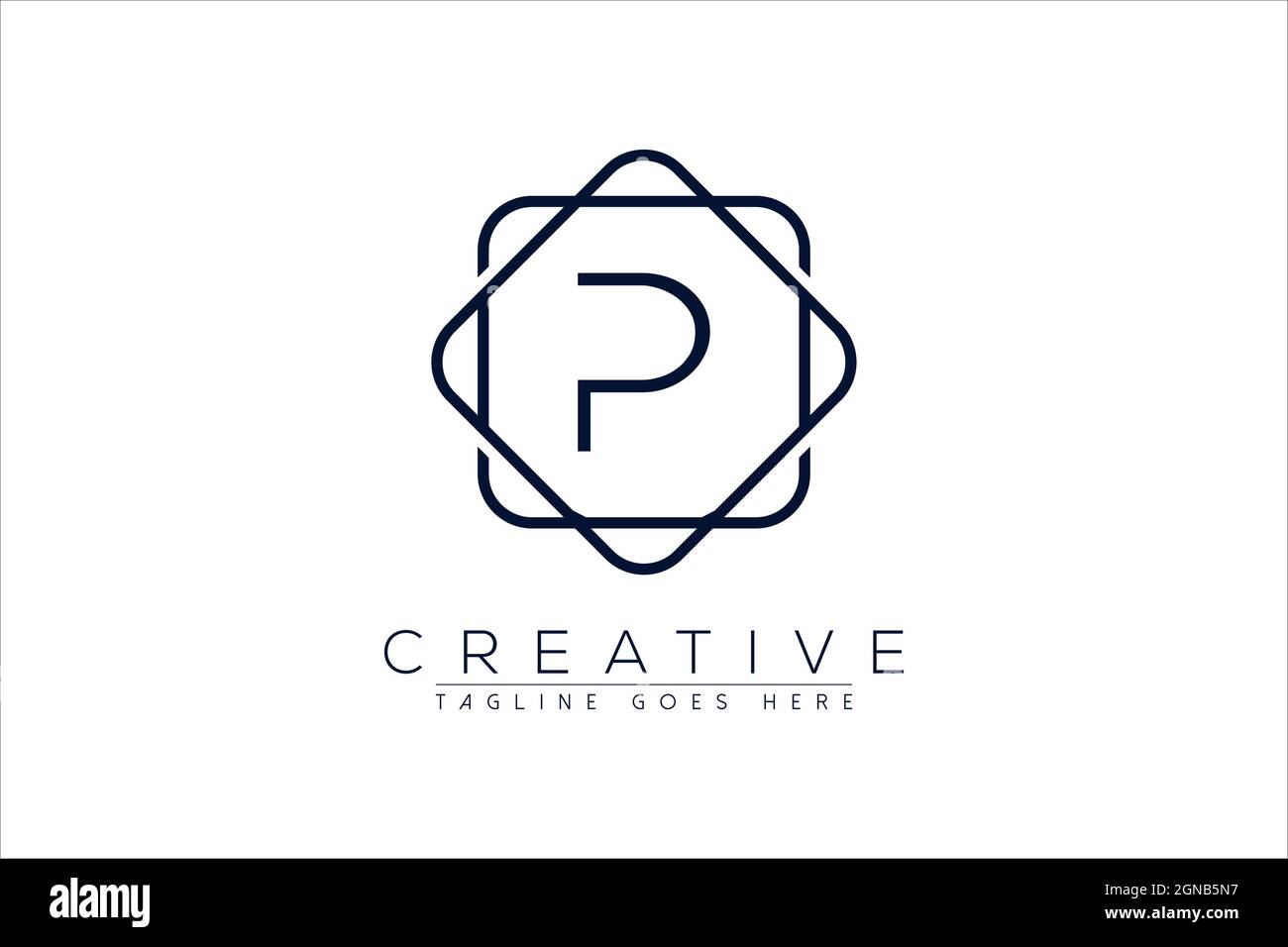 Luxury p Initial Logo frame symbol icon, Luxury and graceful floral ...