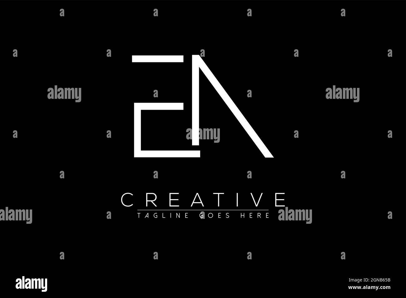 Letter en, ne, e, n, Abstract initial monogram letter alphabet logo ...