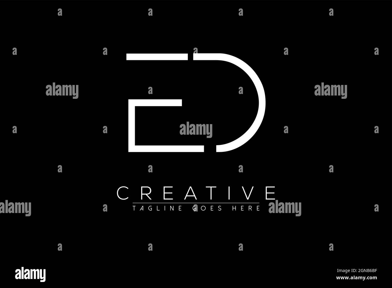 Letter ed, de, e, d, Abstract initial monogram letter alphabet logo ...