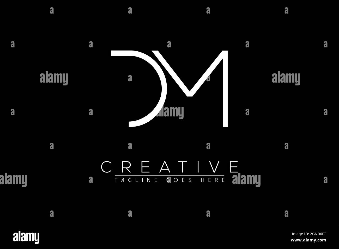 Letter dm, md, m, d, Abstract initial monogram letter alphabet logo design Stock Vector Image ...