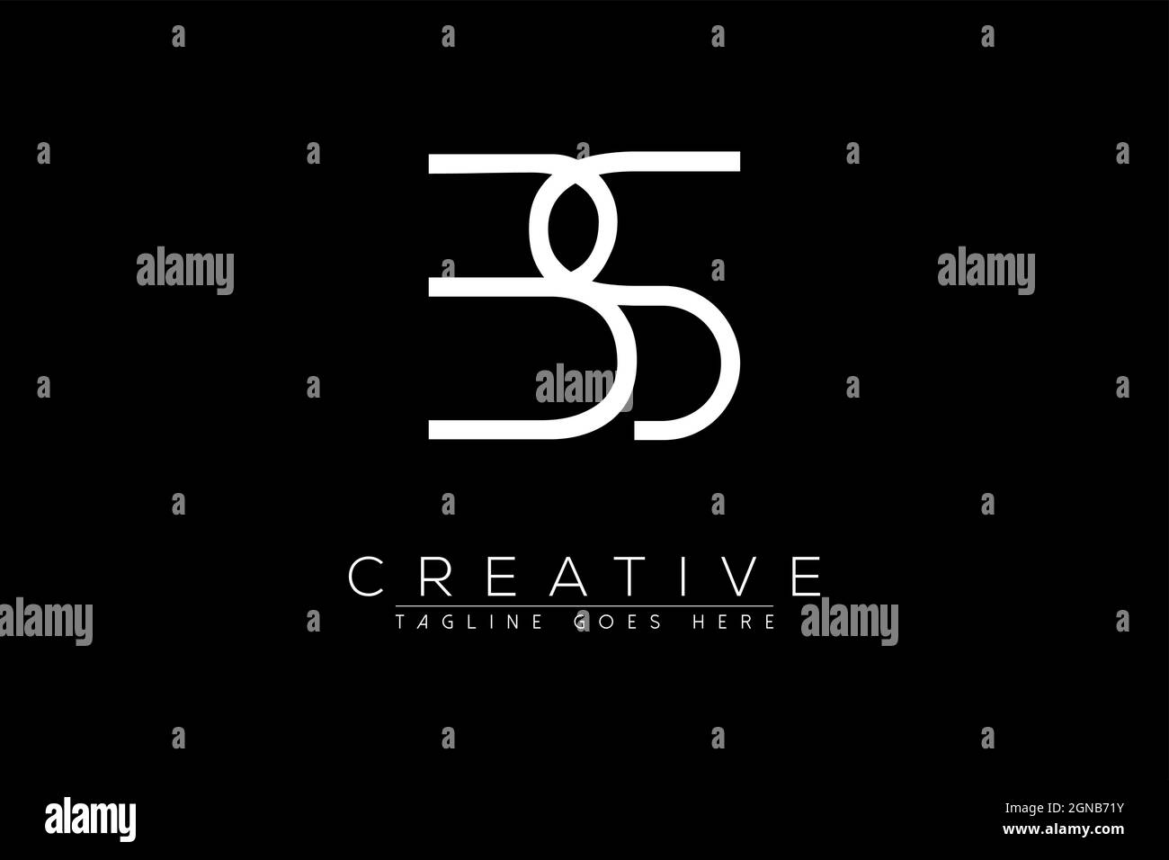 Letter bs, sb, b, s, Abstract initial monogram letter alphabet logo ...