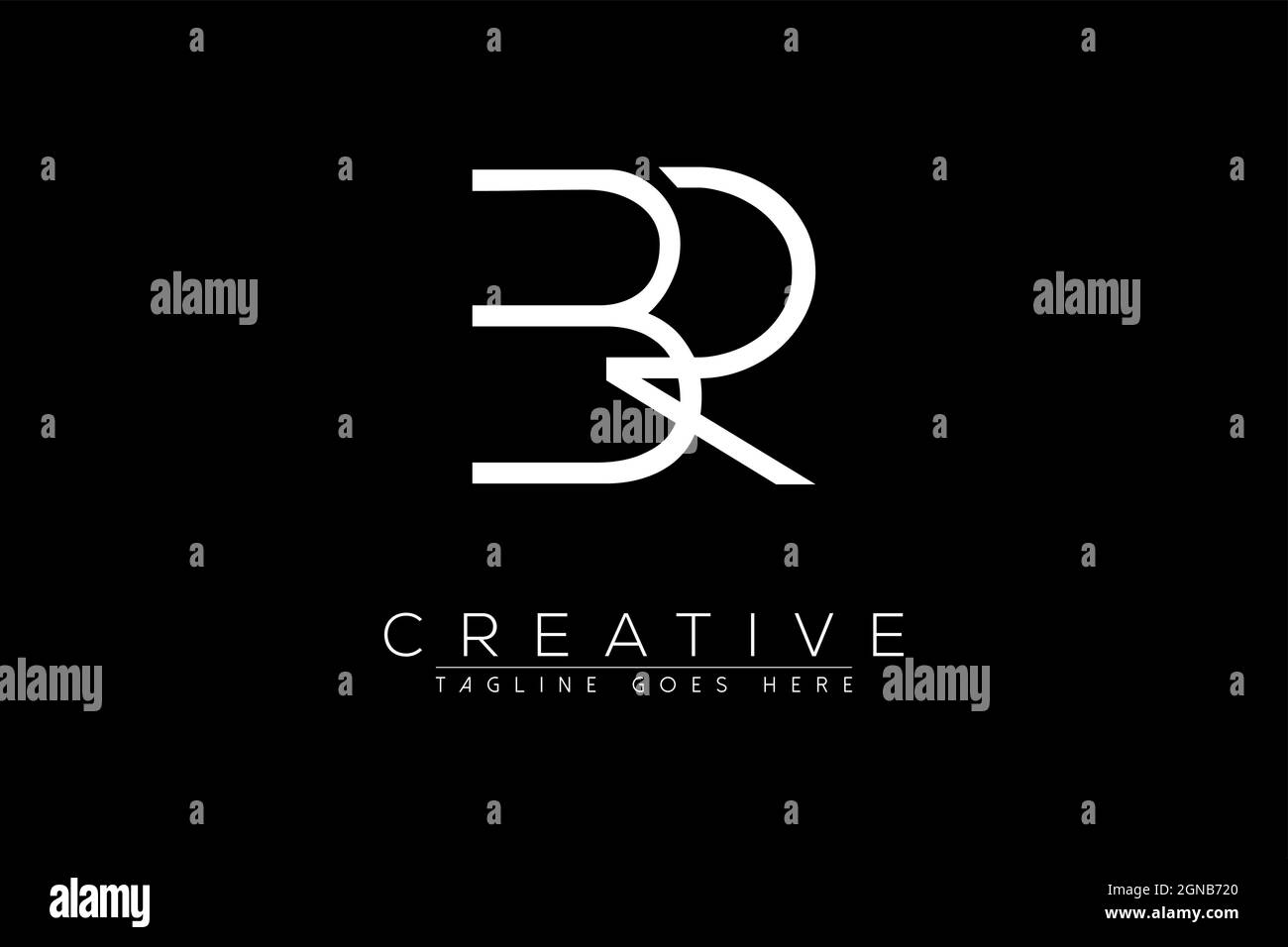 Letter br, rb, b, r, Abstract initial monogram letter alphabet logo design Stock Vector Image ...