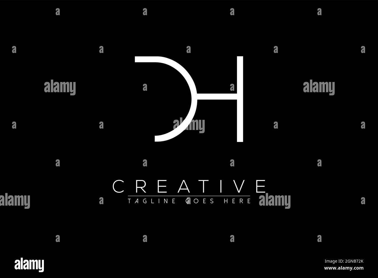 Letter dh, hd, d, h, Abstract initial monogram letter alphabet logo design Stock Vector Image ...