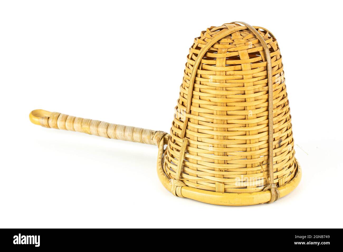 Bamboo strainer isolated on white background Stock Photo - Alamy