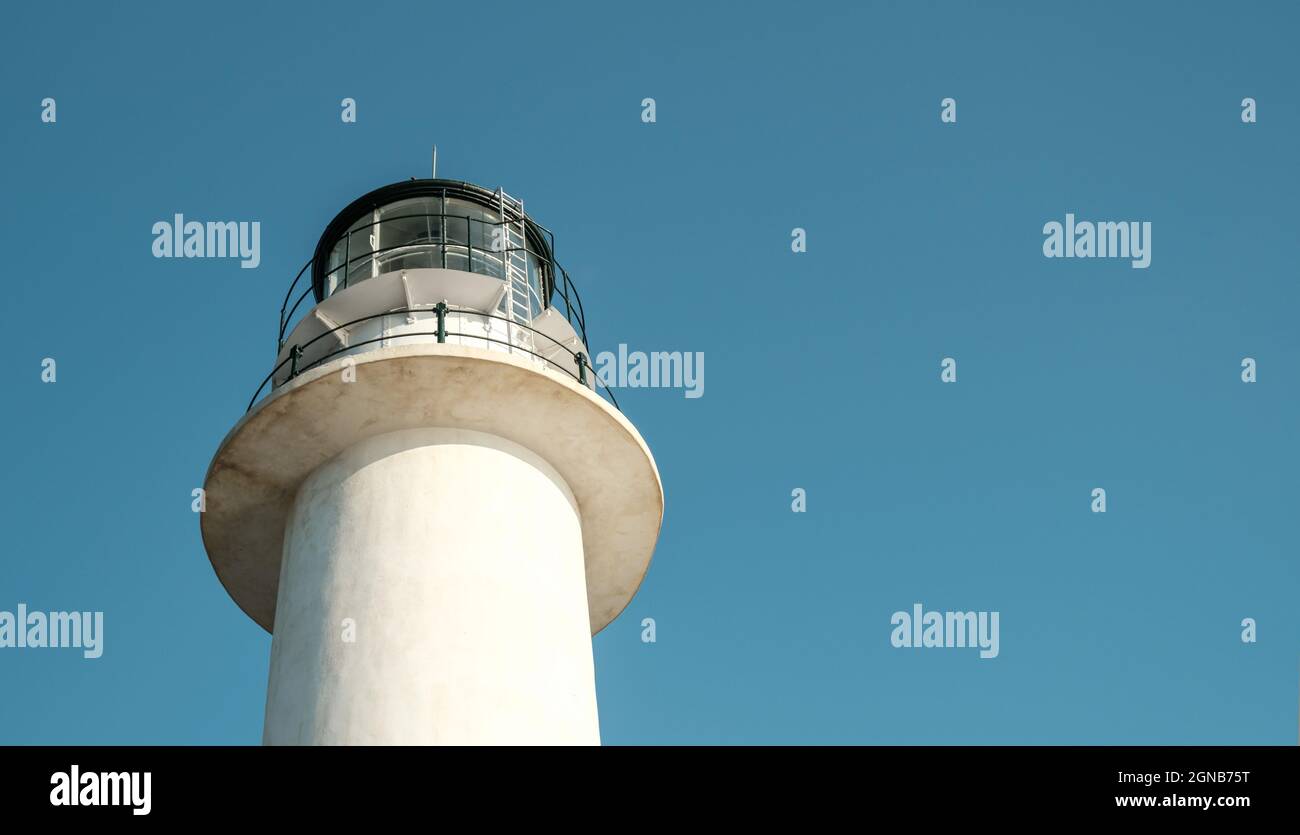 White lighthouse Stock Photo - Alamy