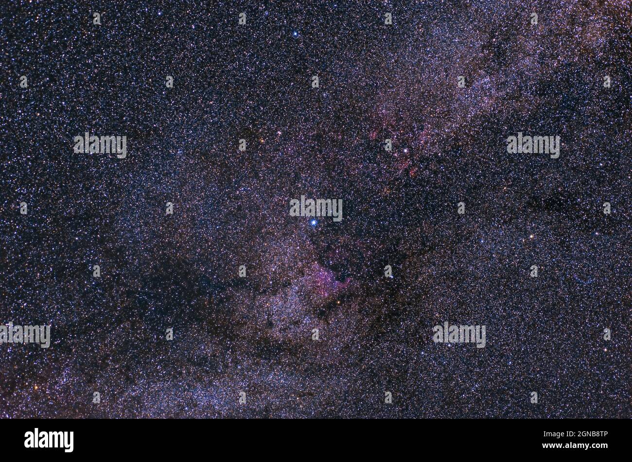 the Milky Way with part of the constellation of the Cygnus with the ...
