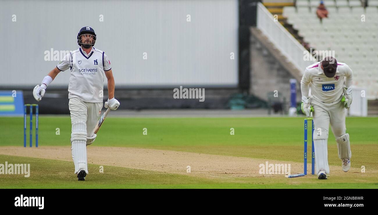 Will Rhodes ran out Men's Cricket -County Championship Warwickshire v ...