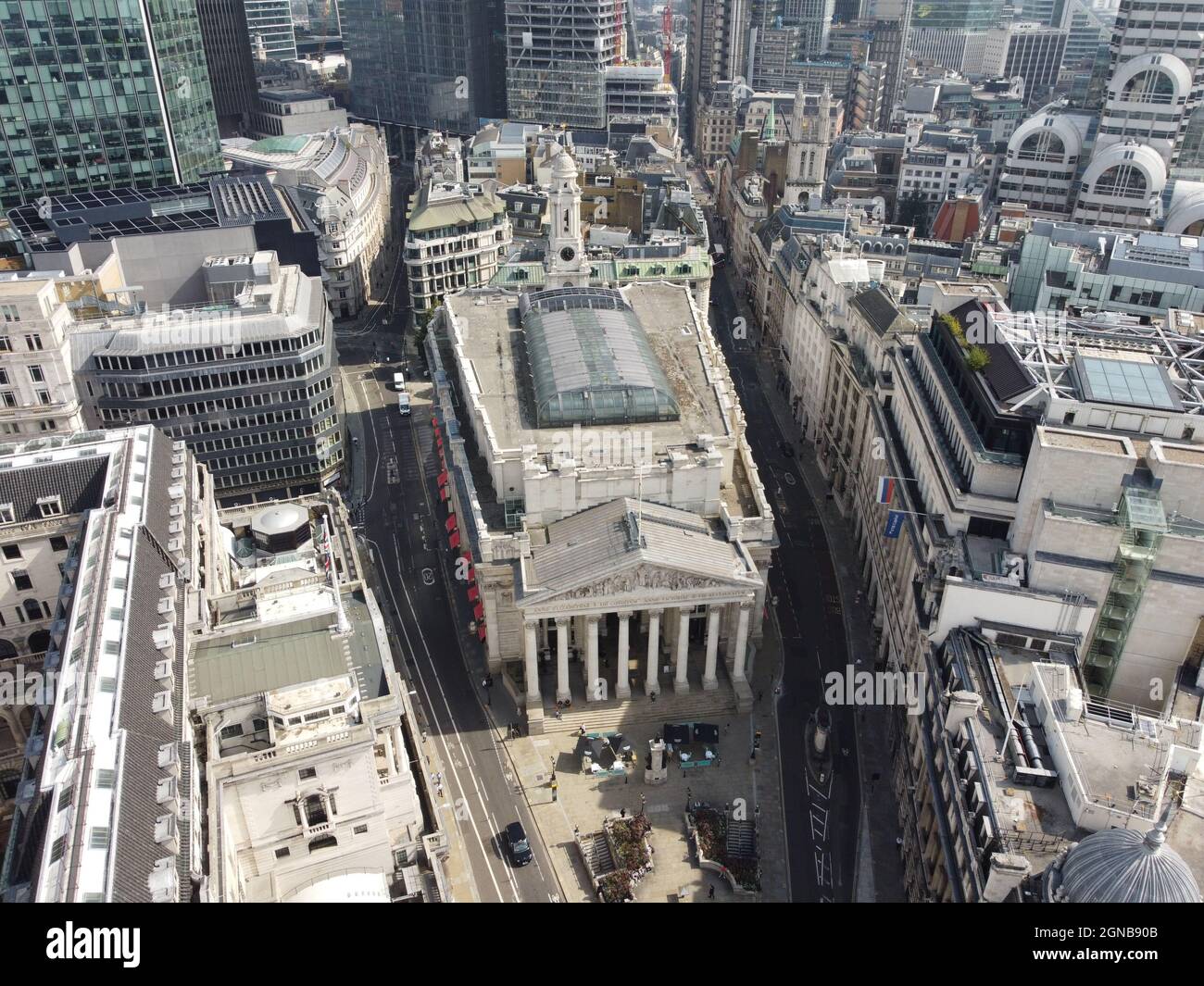 Aerial Image of The Royal Exchange, London - September 2021 Stock Photo ...