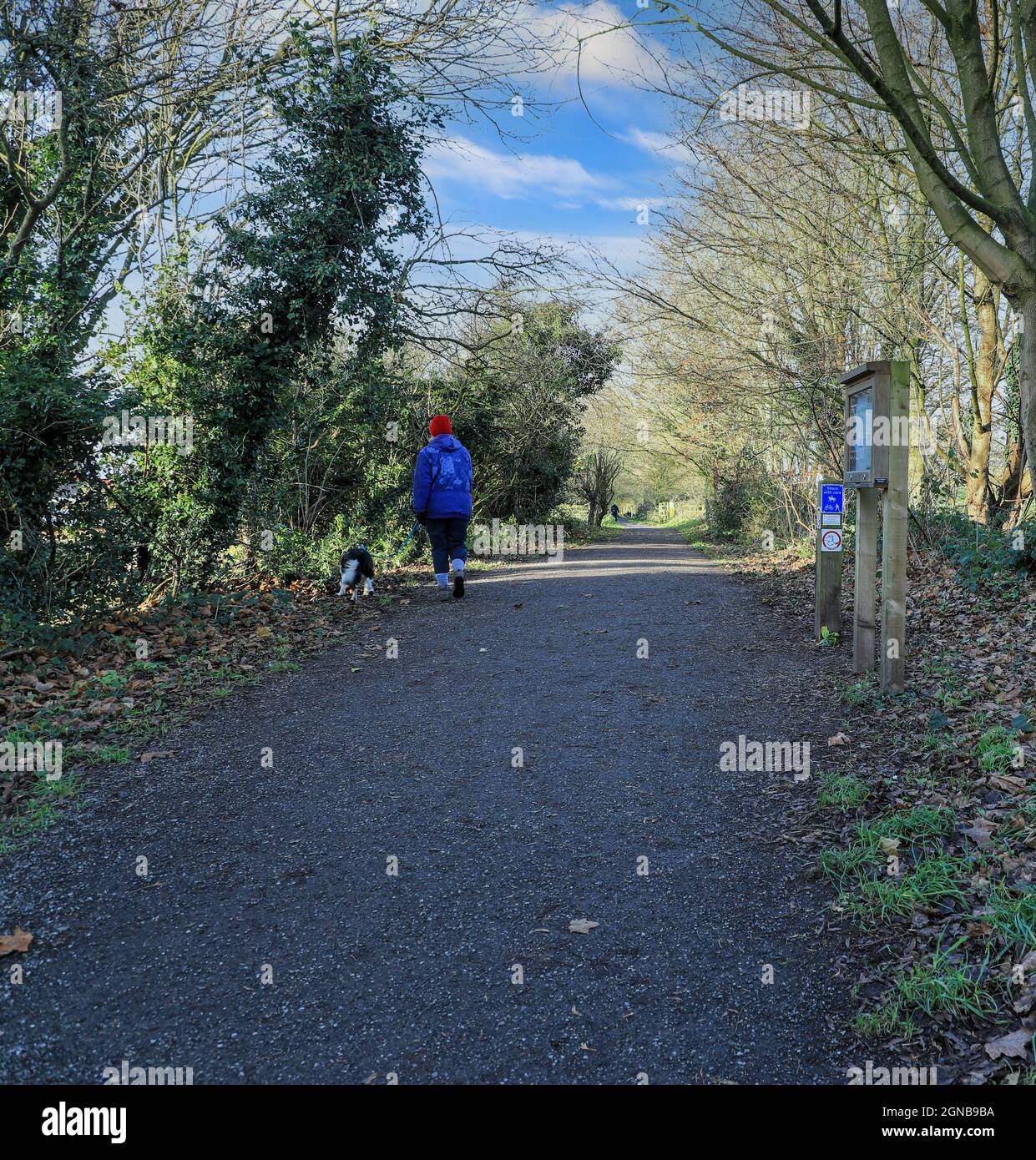 The Salt Line nature trail and cycleway route following the line of a ...