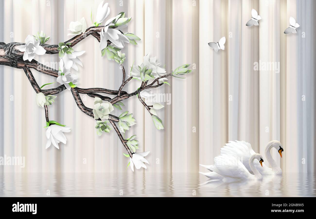 Best swan wallpaper Stock Photo - Alamy