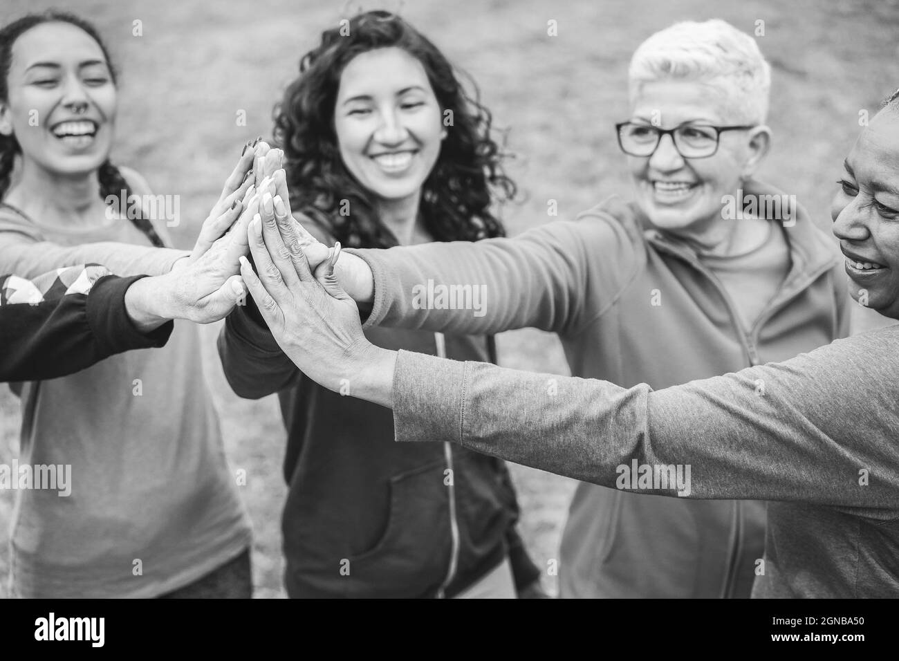 African american unity hands Black and White Stock Photos & Images - Alamy