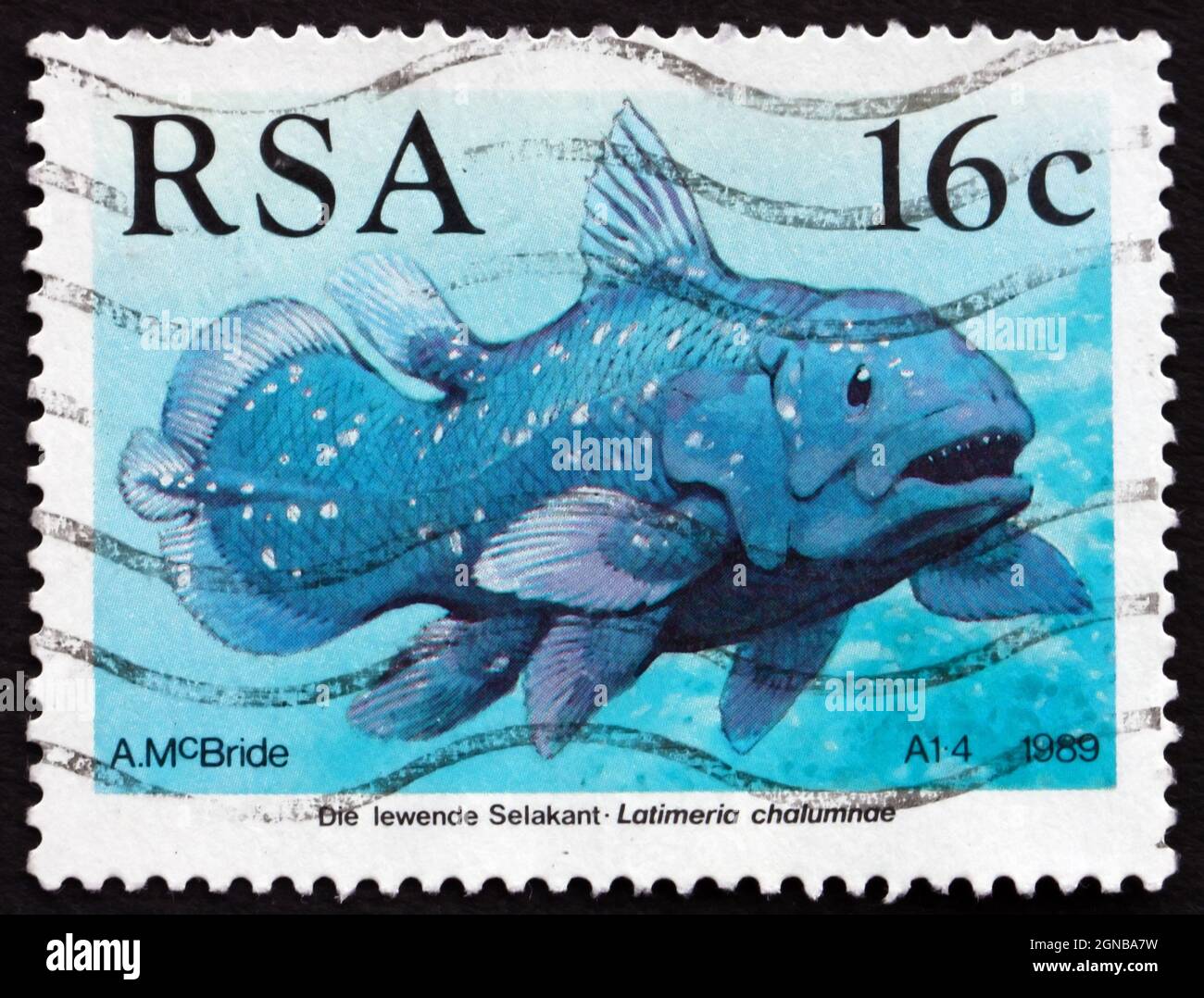 SOUTH AFRICA - CIRCA 1989: a stamp printed in South Africa shows ...