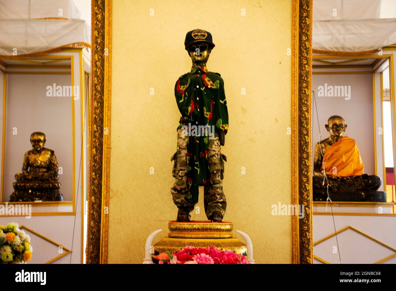 Kuman thong AiKhai deity old statue for for thai people and foreign ...