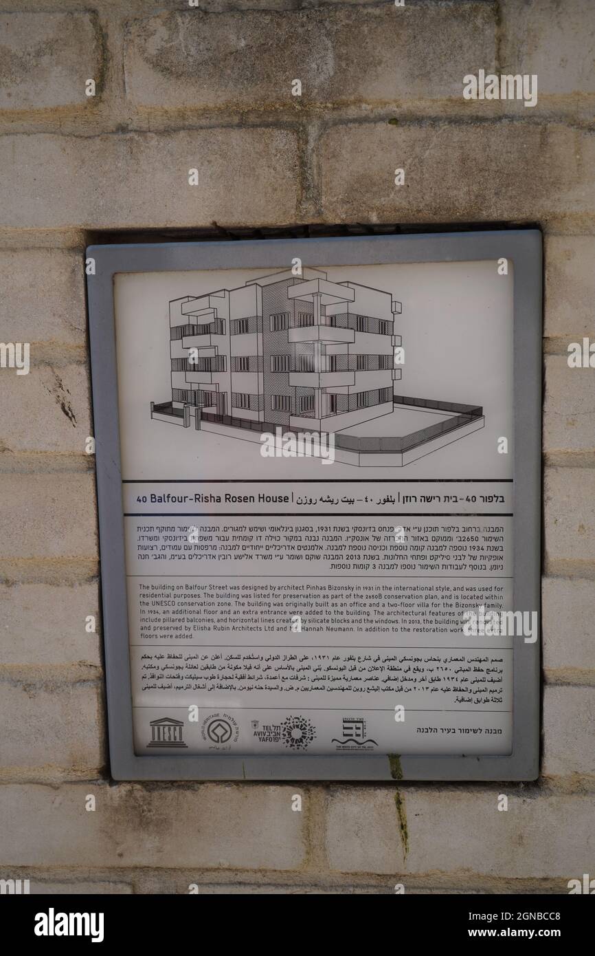 Risha Rosen House 40 Balfour street, Tel Aviv an International Style ...