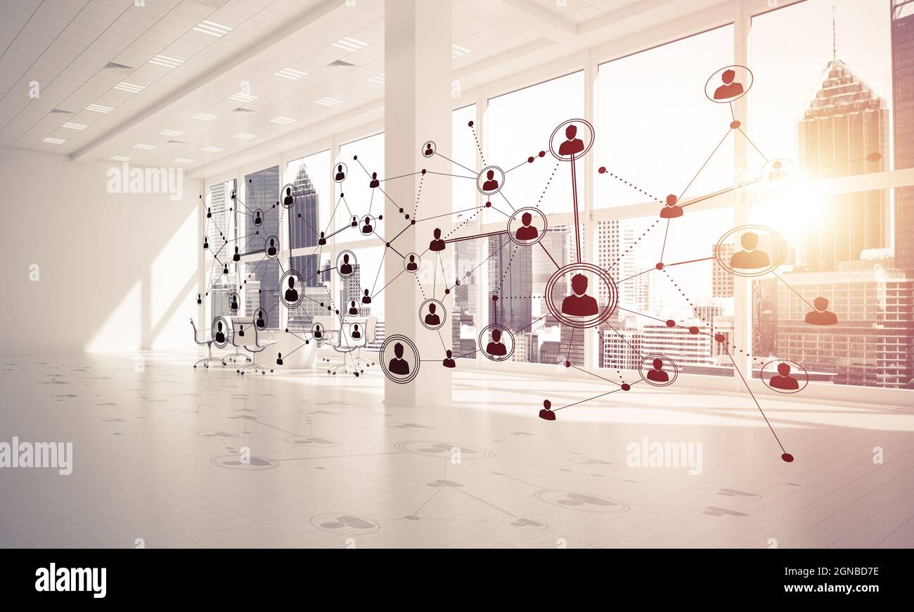 Networking and wireless connection as concept for effective modern ...