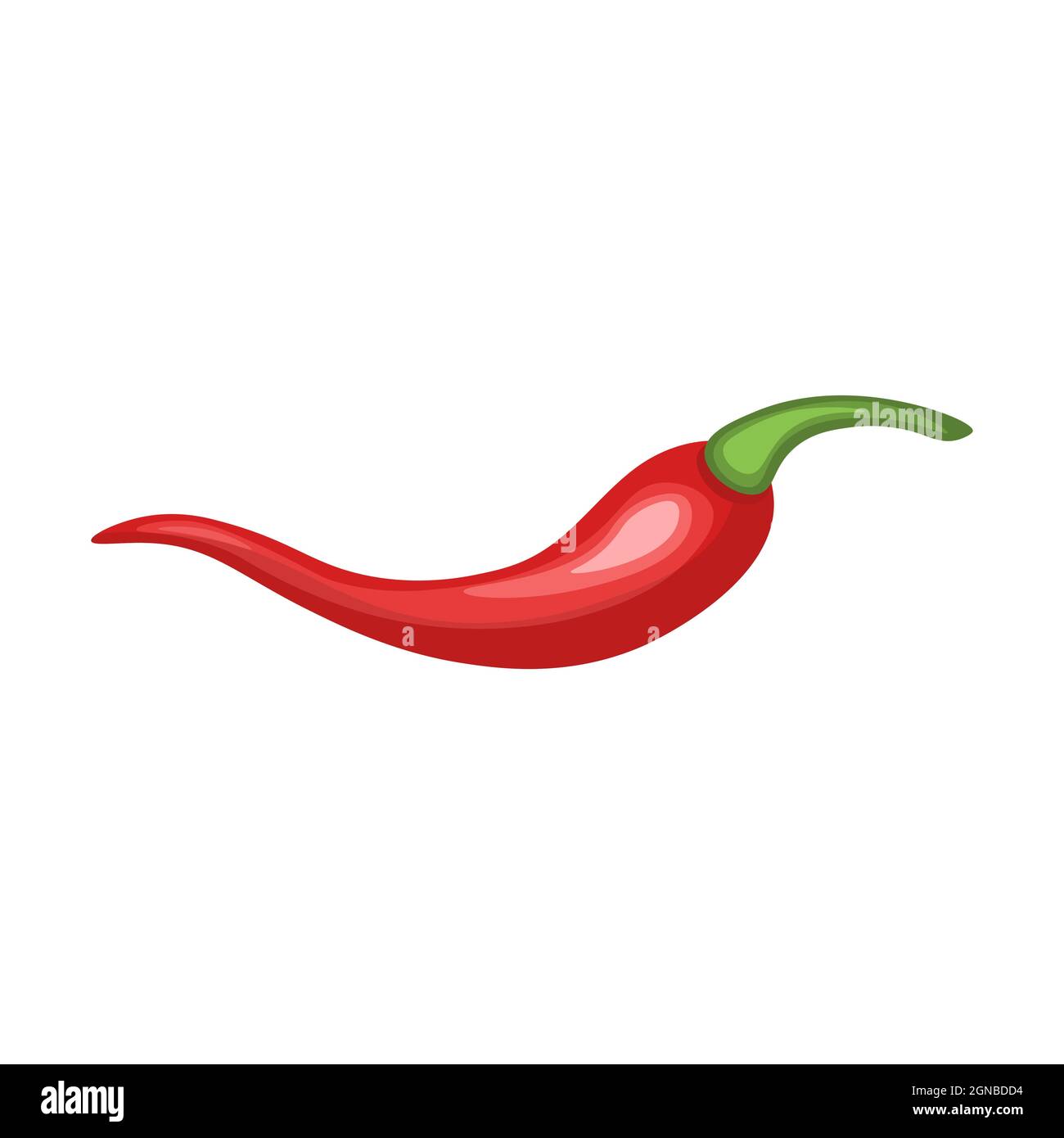 Red hot chili pepper pod image vector illustration. Design for grocery ...