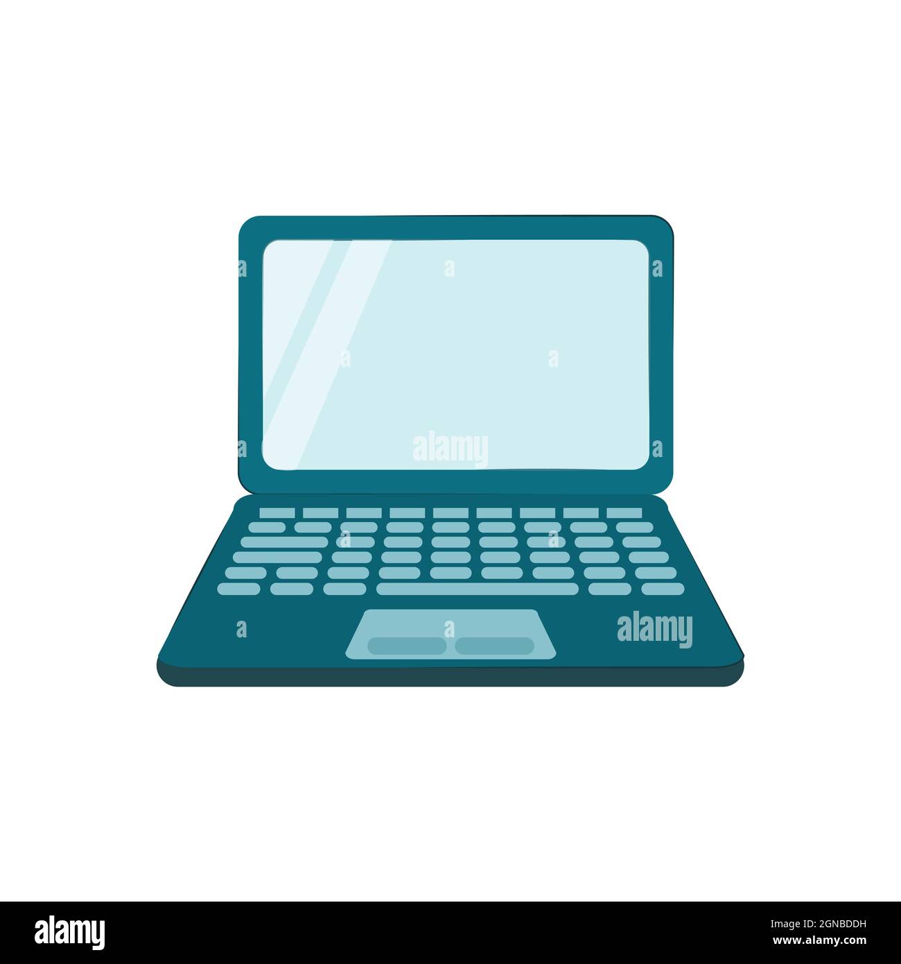 Vector isolated laptop ready to work.Template notebook for presentation ...