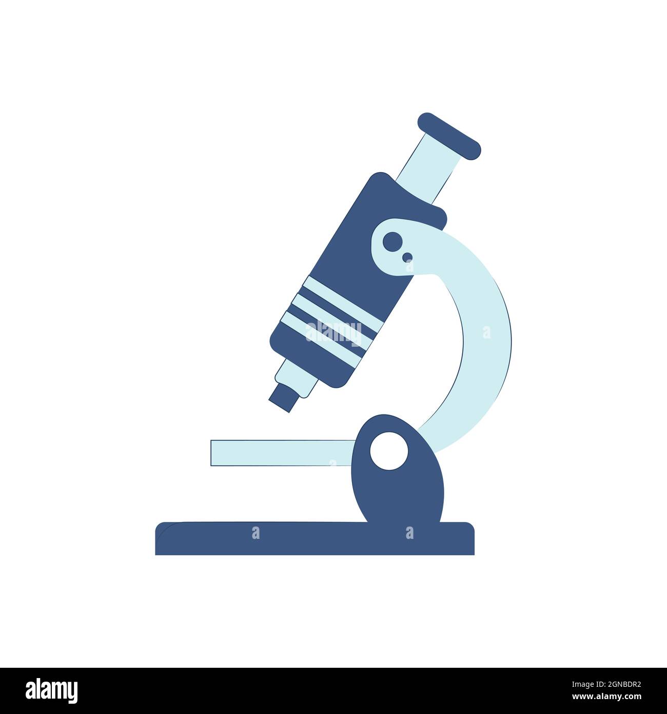 Microscope isolated on a white background. Vector flat illustration ...