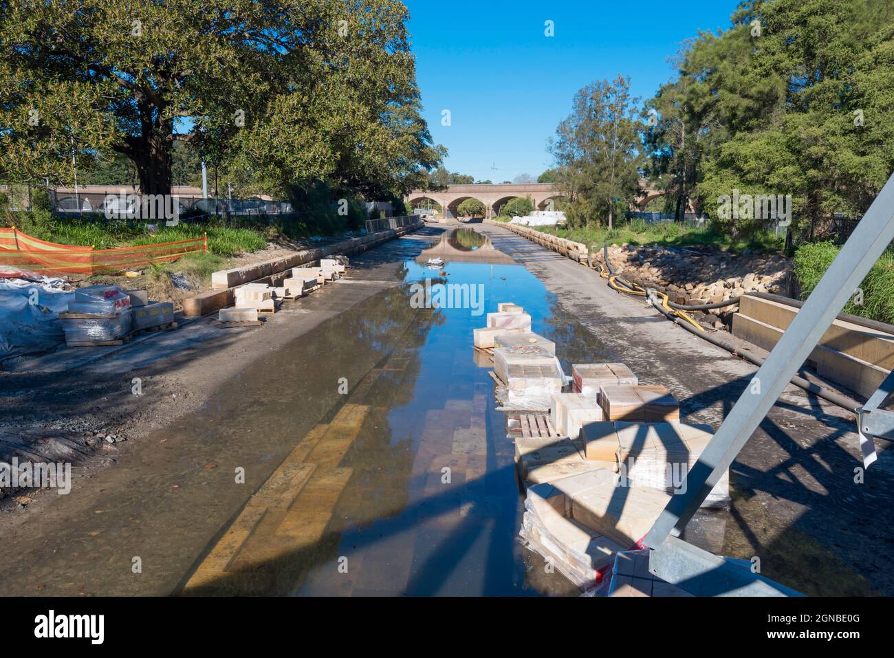 Johnstons Creek, a concrete stormwater channel from 1898, one of Sydney ...