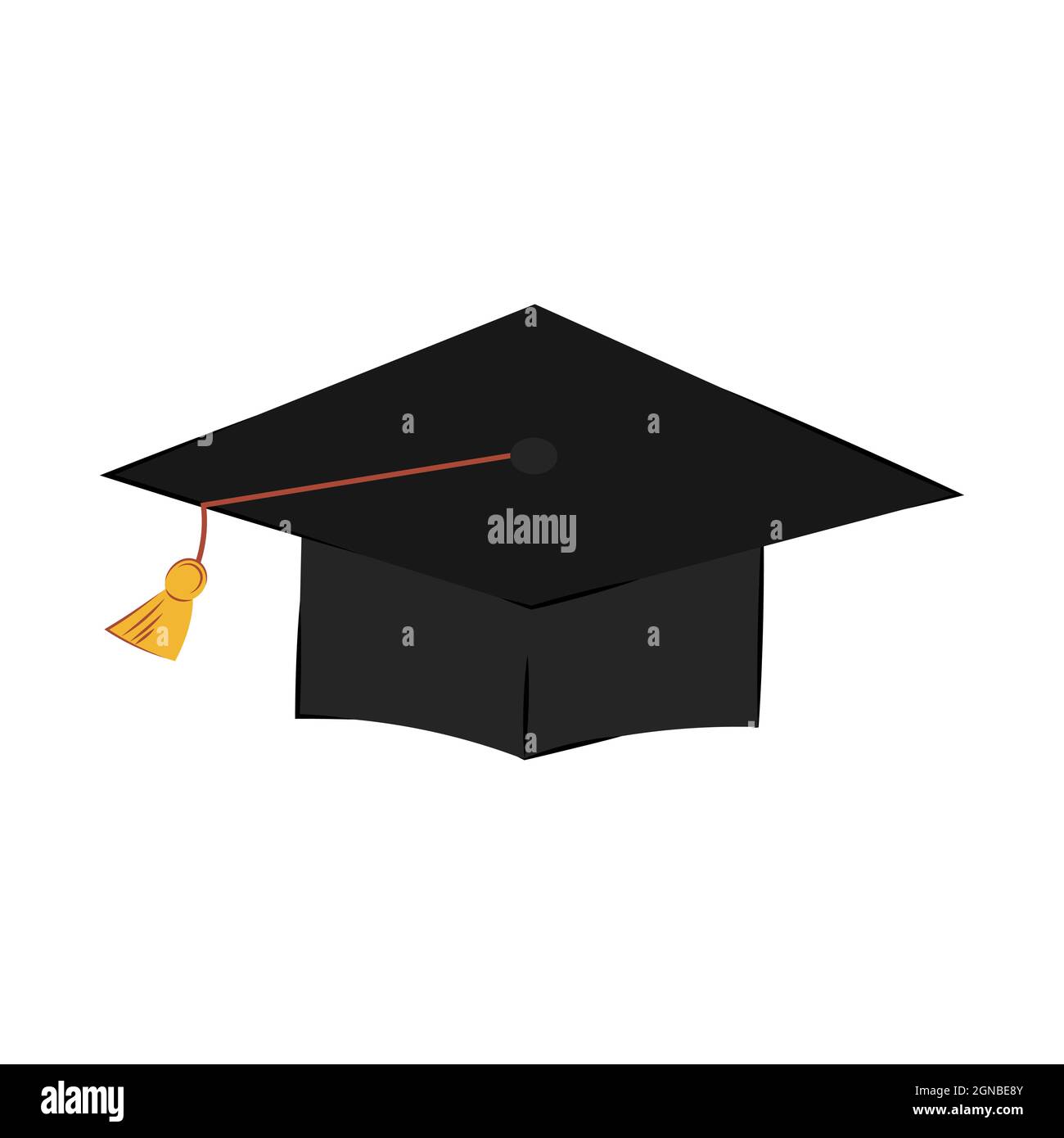 square academic cap isolated on white background. Education symbol ...