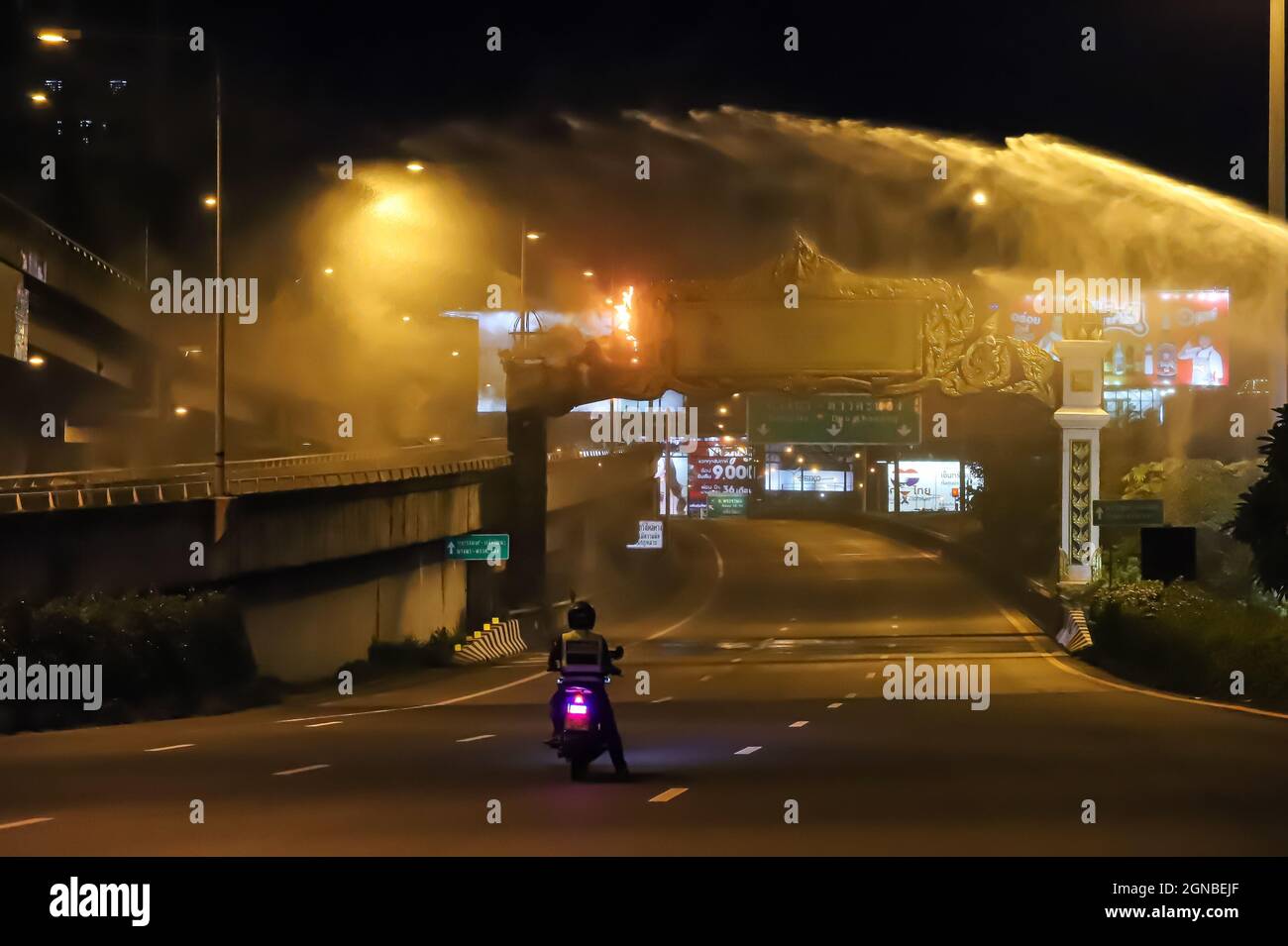 Bangkok, THAILAND - September 12, 2021: Riot police used High-pressure ...