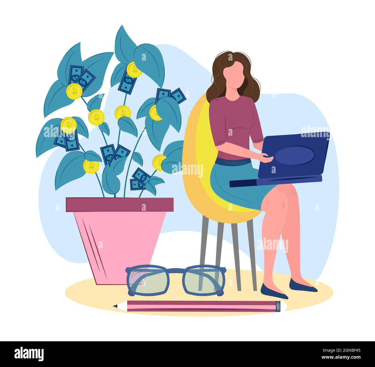Financial independence Stock Vector Images - Alamy