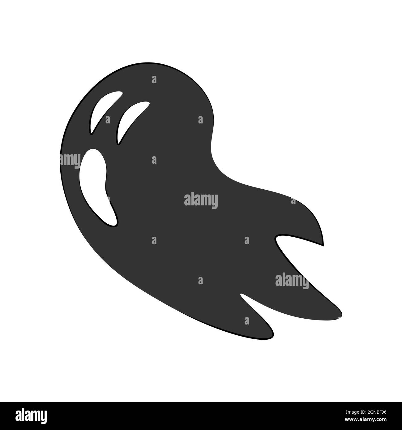 Ghost isolated on white background. Simple flat style design elements ...