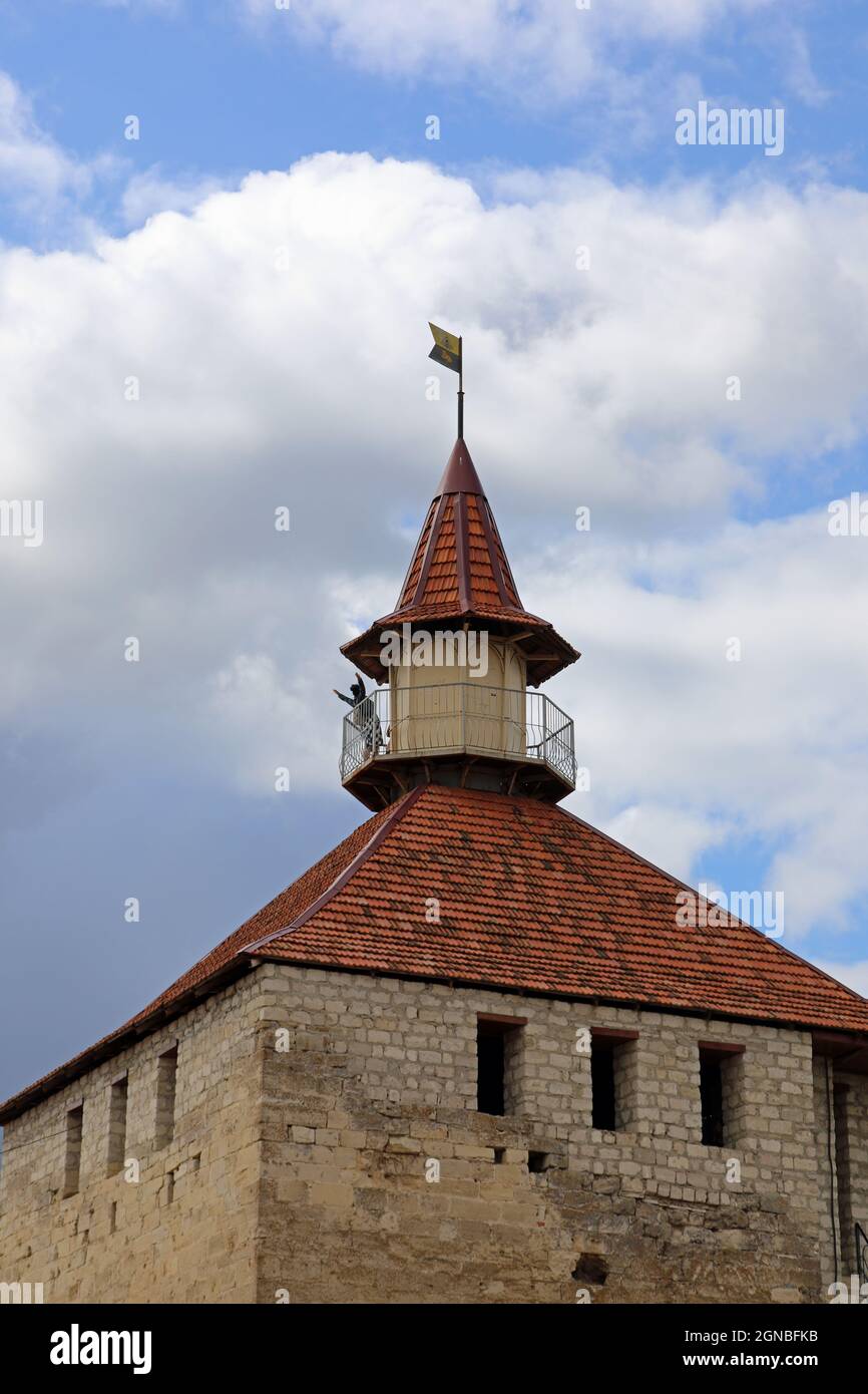 Tourist in the tower at Bender Fortress Stock Photo - Alamy