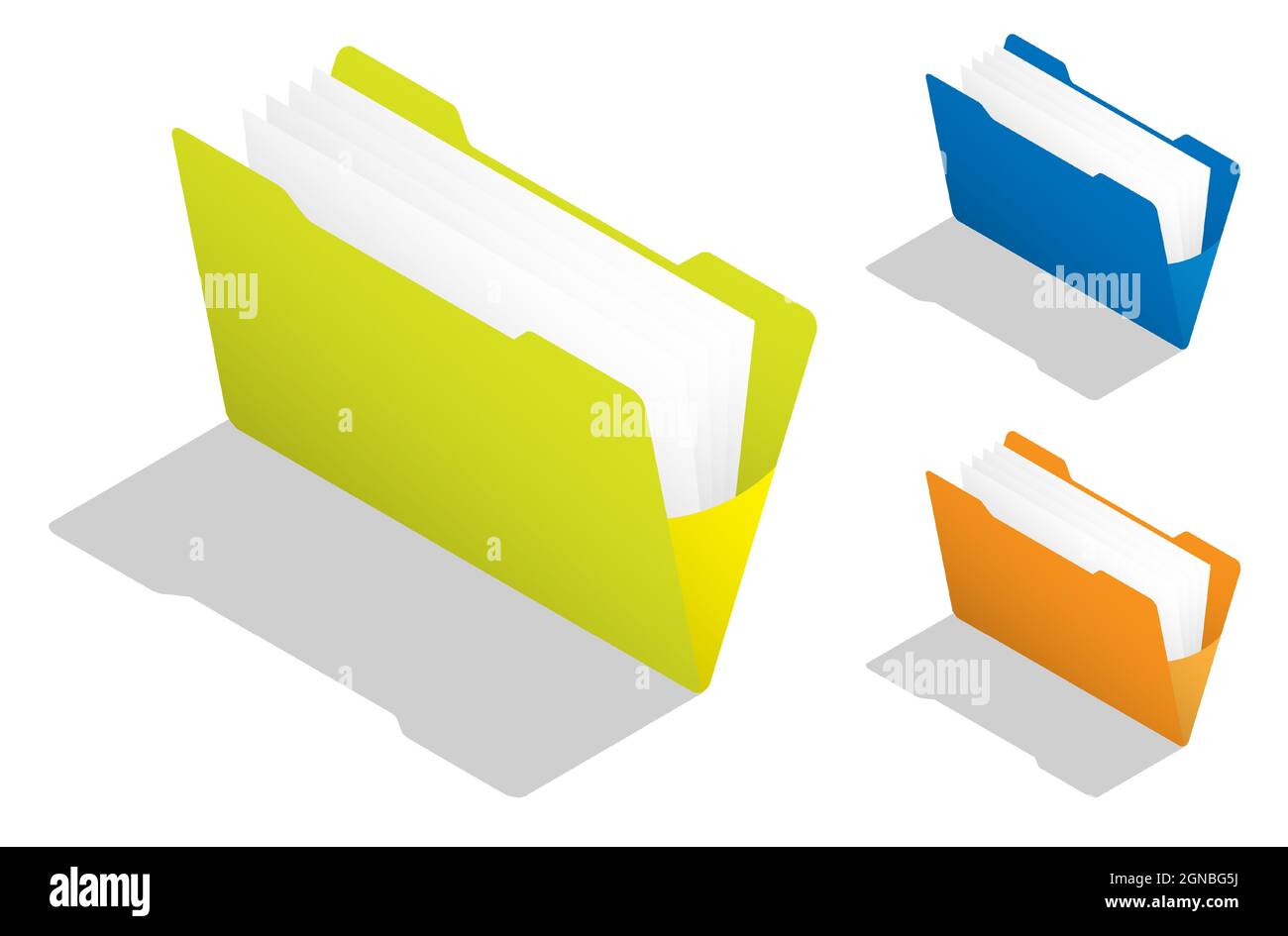 Project folder isometric icon Stock Vector Images - Alamy