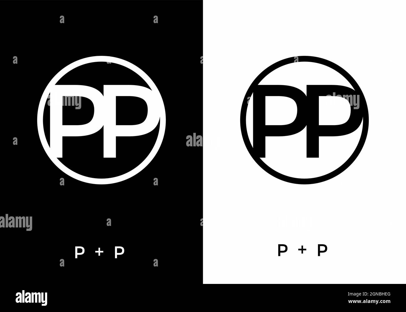 Pp initials logo Black and White Stock Photos & Images - Alamy