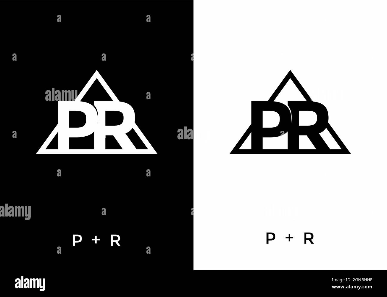Letter pr logo Black and White Stock Photos & Images - Alamy
