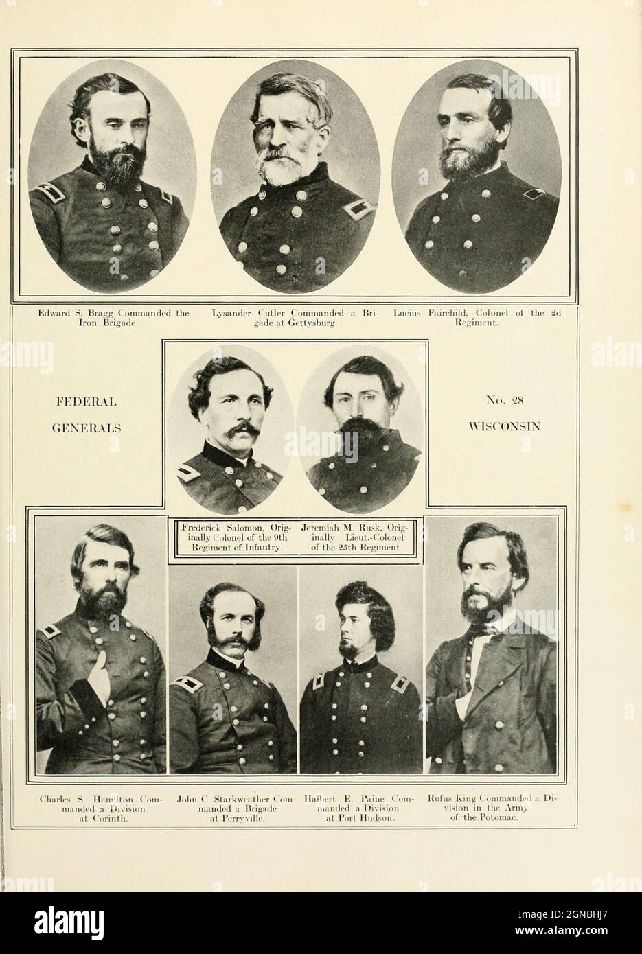 Portraits of Federal Generals of Wisconsin from the book ' The Civil ...