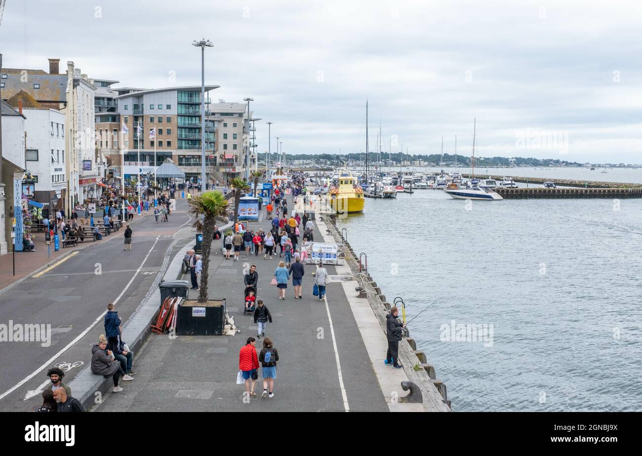 POOLE, UNITED KINGDOM - Aug 17, 2021: The harbor and quayside of ...