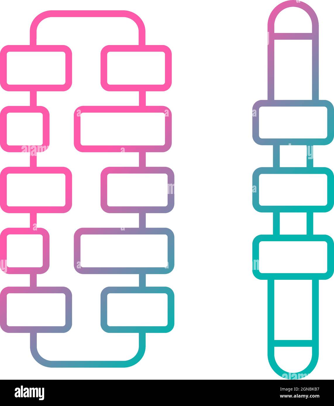 Massage roller sticks gradient linear vector icon Stock Vector Image ...
