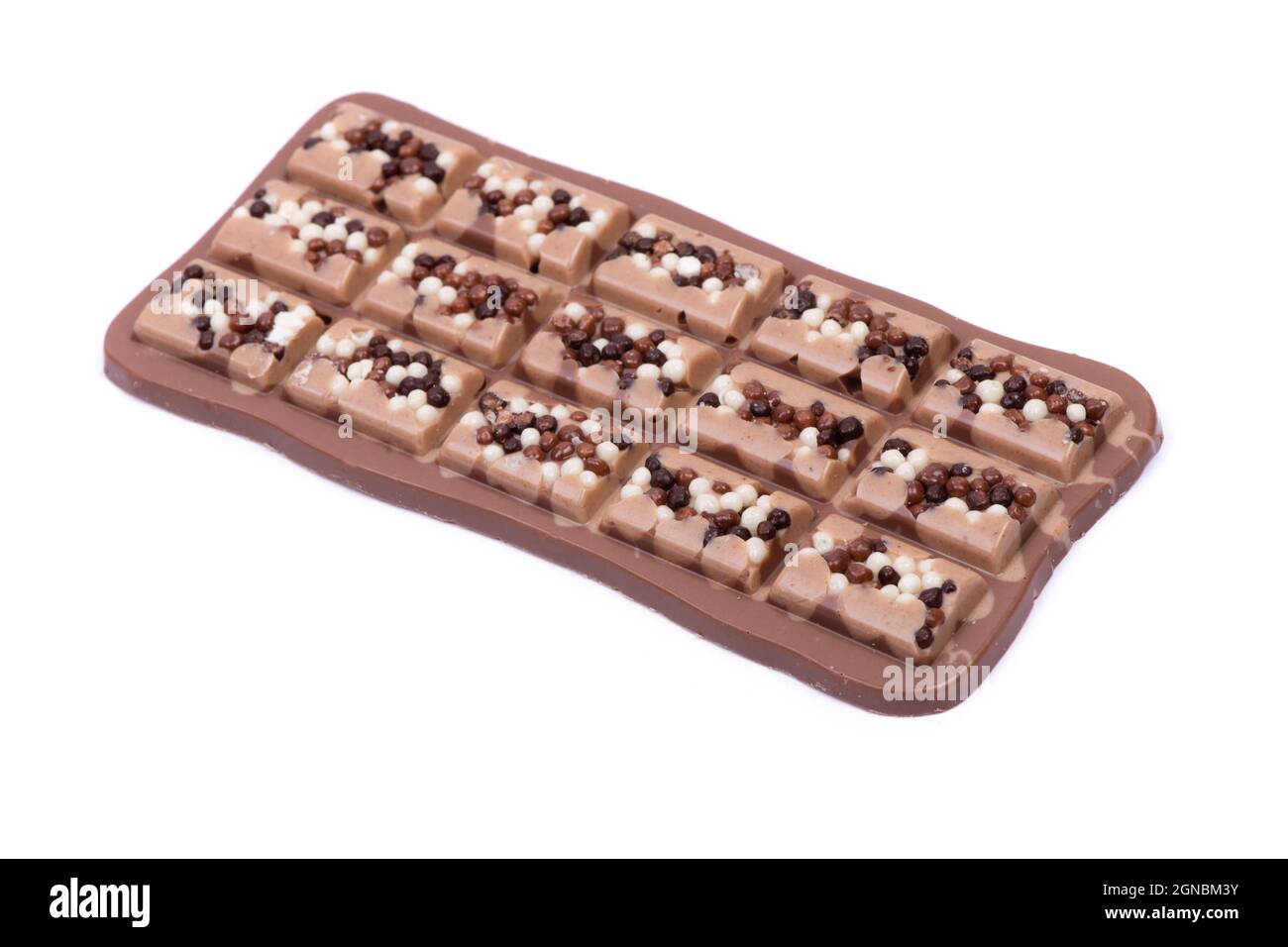 Unusual chocolate bar isolated on white background Stock Photo - Alamy