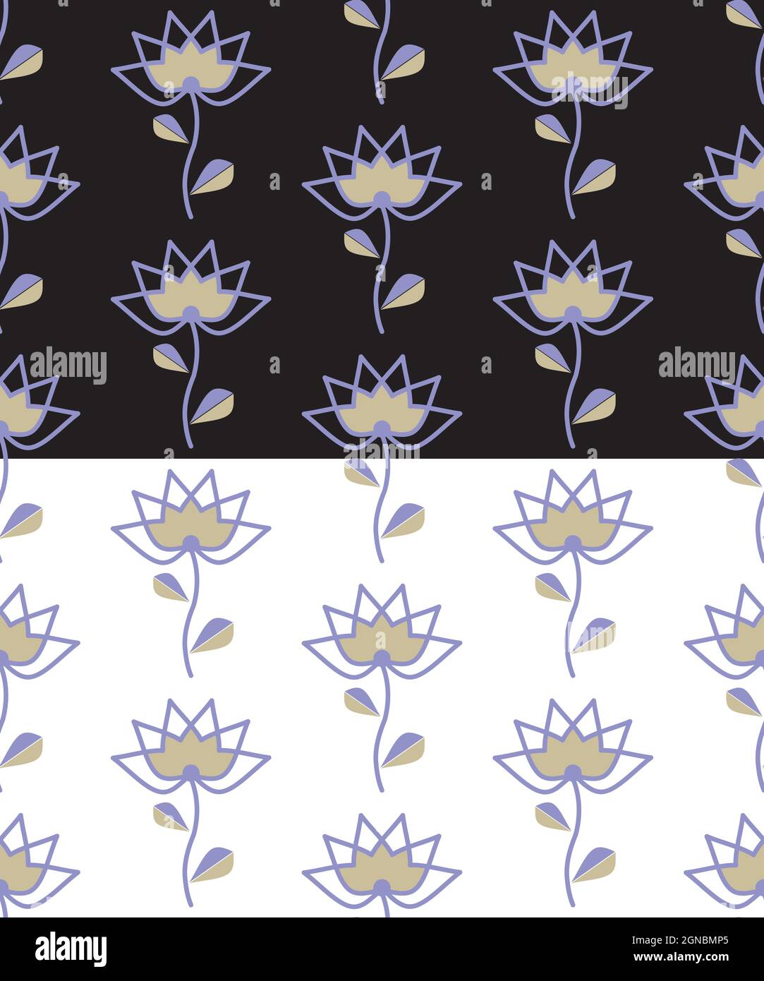 Floral geometrical vertical seamless pattern. Stylized folklore flower ...